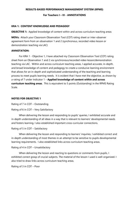 Annotation Template For Cot Proficient Teacherdoc