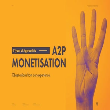 4 Types of Approach to A2P Monetisation | PDF