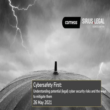 20210526 cybersafety first! Sirius Legal webinar for Comeos | PPT