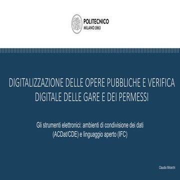 Gli strumenti elettronici: ambienti di condivisione dei dati (ACDat/CDE ...