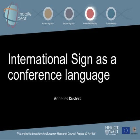 International Sign as a Conference Language | PPTX