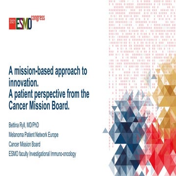 A patient perspective from the Cancer Mission Board. | PDF