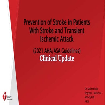 2021 AHA ASA Guideline for the Prevention of Stroke in Patients With ...