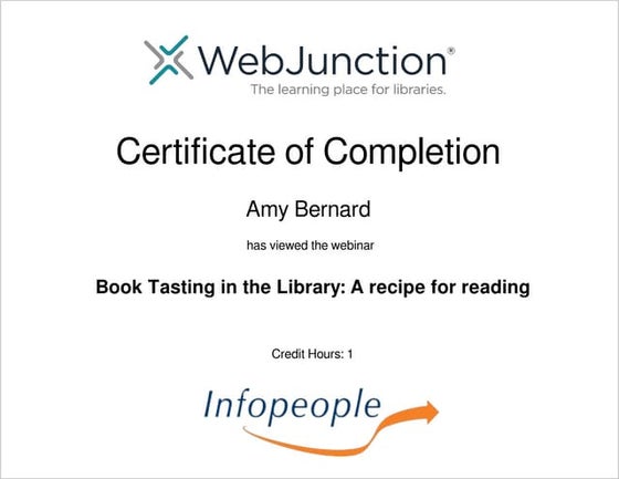 Telling the library story certificate of completion | PPT