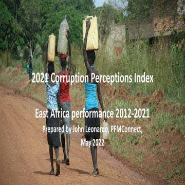2021 Corruption Perceptions index East Africa performance 2012 2021 | PDF