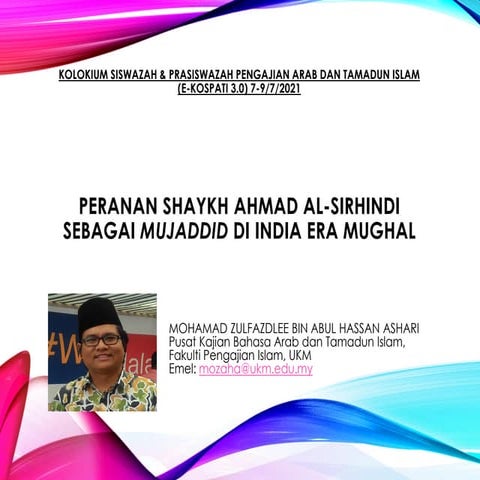 Peranan Shaykh Ahmad al-Sirhindi sebagai Mujaddid di India Era Mughal | PDF