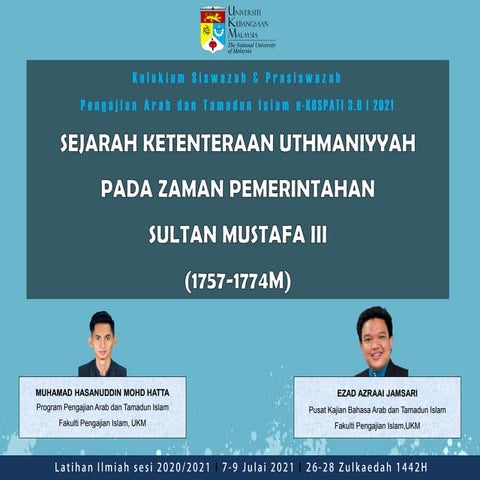 Sejarah Ketenteraan Uthmaniyyah pada Zaman Pemerintahan Mahmud I (1730 ...