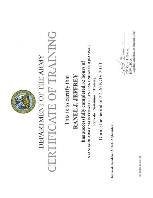UNIT ALCOHOL AND DRUG COORDINATOR COURSE CERTIFICATE 1993 | PDF