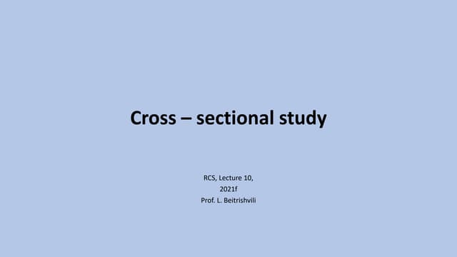 Cross sectional study.pptx community medicine | PPTX