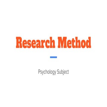 Research Method | PPT
