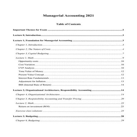 2021 Managerial Accounting notes, exam prep.docx