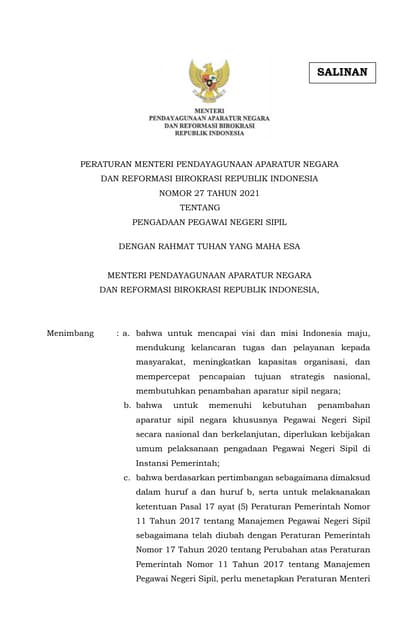 16. salinan peraturan lan no. 15 tahun 2020 tentang pengembangan kompetensi pegawai pemerintah ...