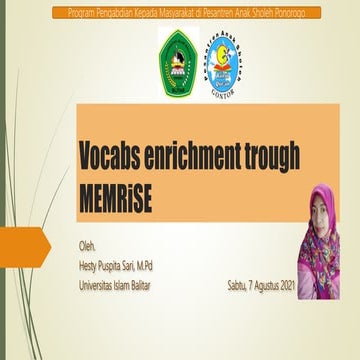 vocabs enrichment trough MEMRiSE | PPTX