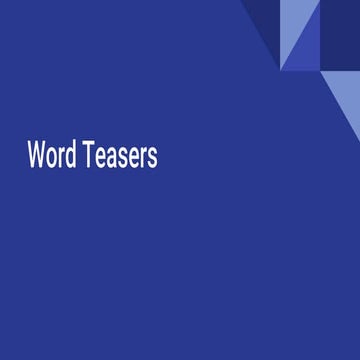 2021 word teasers | PPT