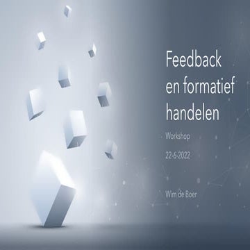 Feedback en formatief handelen | PDF