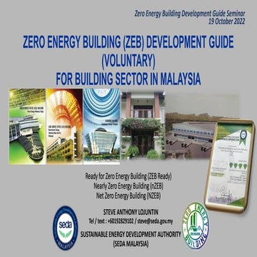 Zero Energy Building (Voluntary) Development Guide by SEDA Malaysia | PDF