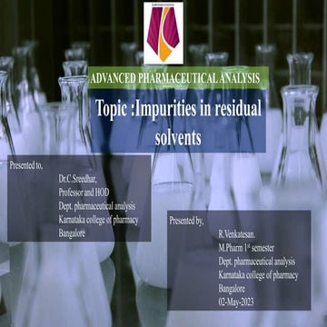 INPURITIES IN RESIDUAL SOLVENT | PPTX