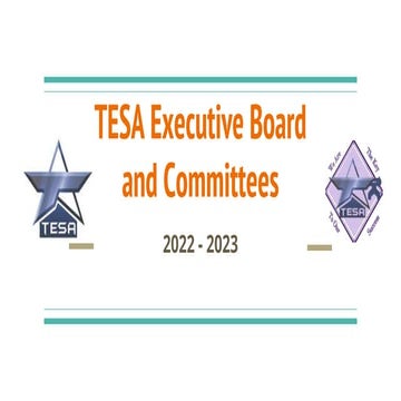 2019-2020 TESA Awards Presentation | PPTX