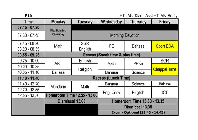 Sample Editable CLASS SCHEDULE for S.Y 2024-2025.docx