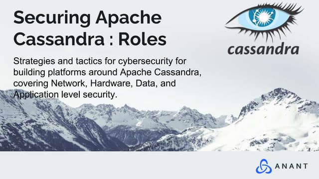 Cassandra Lunch #92: Securing Apache Cassandra - Managing Roles and ... Cassandra Lunch #92: Securing Apache Cassandra - Managing Roles and ...
