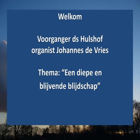 20220109 een diepe en blijvende blijdschap | PPTX | Religious (Music ...