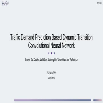 Traffic Demand Prediction Based Dynamic Transition Convolutional Neural