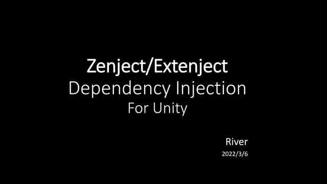 Zenject Extenject Intro Pptx Programming Languages Computing 6924