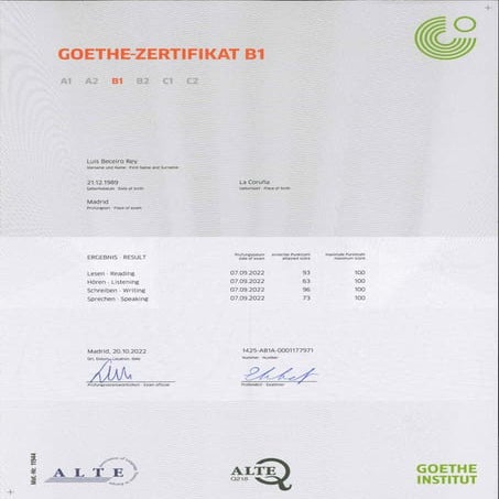 Goethe Zertifikat B1 | PDF