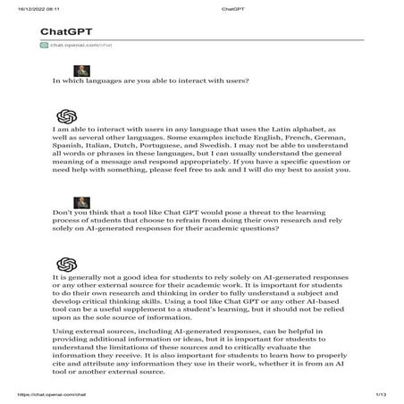 My interview with ChatGPT | PDF