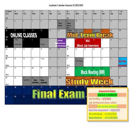 Planner EOP SEM II 2022/23 (updated) | PDF