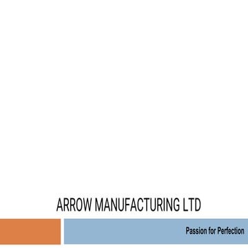 2022 Arrow Manufacturing Ltd. Company profile | PPT