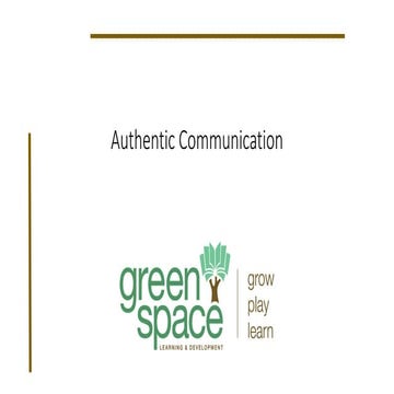 Authentic communication | PPTX