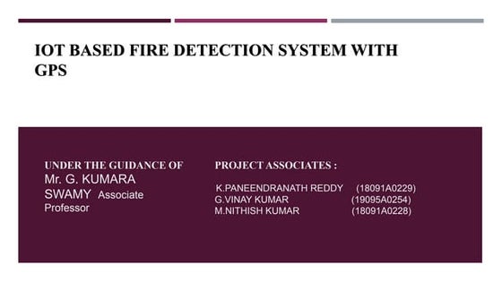 Iot Based Fire Alarm System Pdf