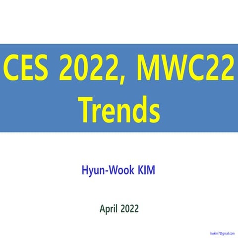 2022년, CES와 MWC 트렌드 | PPT