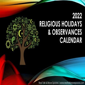 2022 Religious Holidays & Observances Calendar | PDF