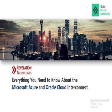 Everything You Need To Know About The Microsoft Azure And Oracle Cloud