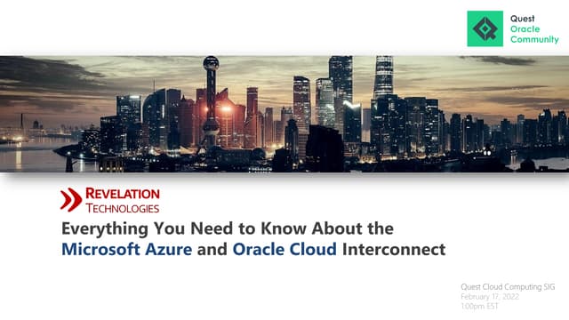 Everything You Need To Know About The Microsoft Azure And Oracle Cloud