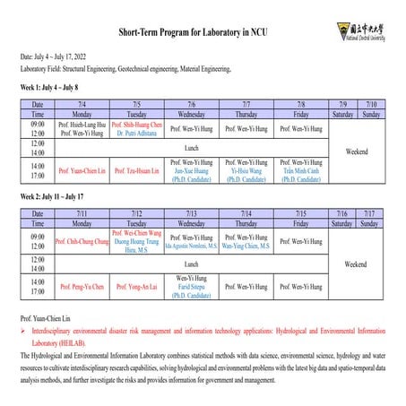 2022_Short-term-programs-in-NCU.pdf | Civil Engineering Industry ...
