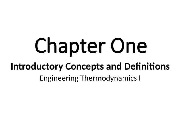 THERMODYNAMICS UNIT - I | PPT