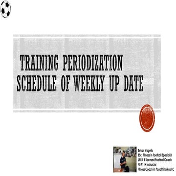 Youth Football (soccer) Periodisation | PDF