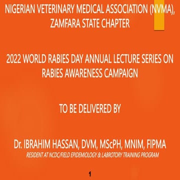2022 world rabies day lectures.pptx | Infectious Diseases | Diseases ...