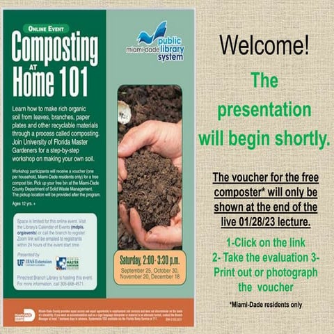 2023-01-28 Composting at Home 101 .pptx | Gardening | Home & Garden
