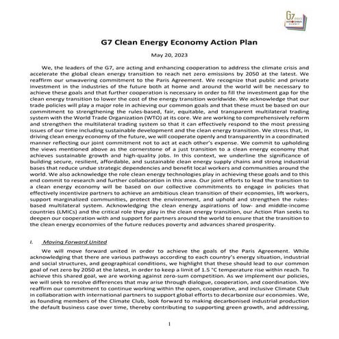 G7 clean energy economy action plan | PDF