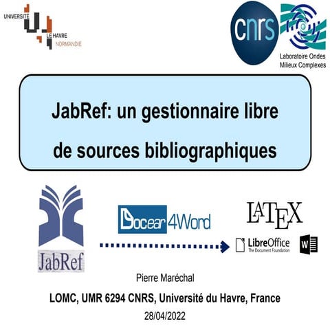 2023-07-18 - Jabref - Gestion de sources bibliographiques.pptx