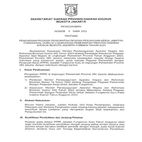 2023 09 18 Peng Sekda 9 Tahun 2023 Pp3kjfgft2023 Pdf