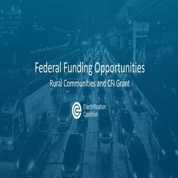 Federal Funding Opportunities Rural Communities and CFI Grant by Katie ...