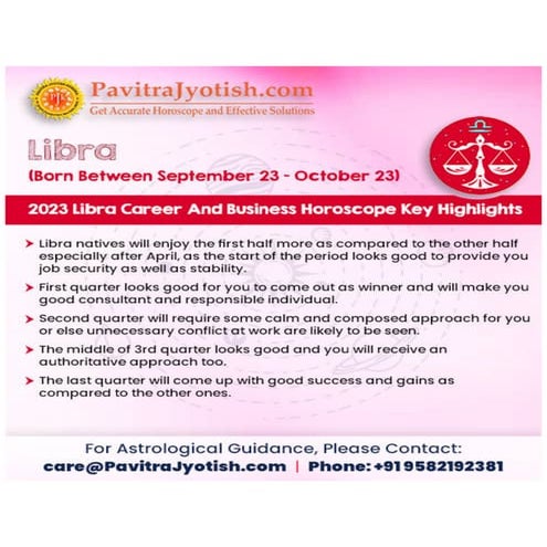 2023 Libra Career Horoscope and Business Horoscope | PDF