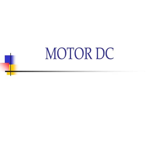 MOTOR DC - cara kerja karakteristik dan jenis motor DC | PDF