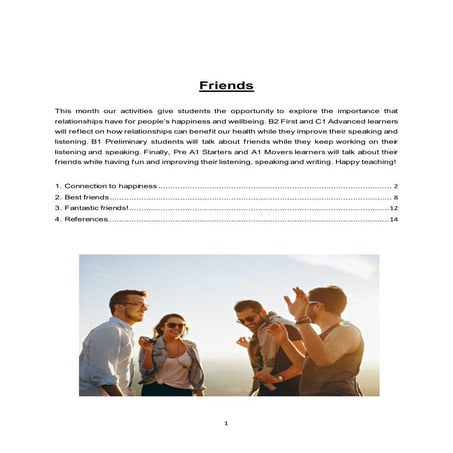 Teaching Activities: Friends | PDF | Educational Assessment | Education