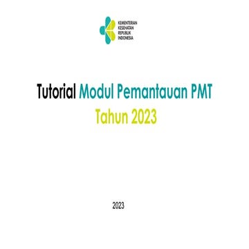 Tutorial Modul Pemantauan PMT lokal balita | PDF